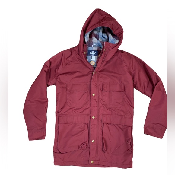 Woolrich | Jackets & Coats | Vintage Woolrich Red Mens S Flannel Lined ...